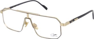Cazal Cazal, unisex, Accessoires, Noir, Taille: 58 MM Rétro Aviator Lunettes Optiques Noir Or