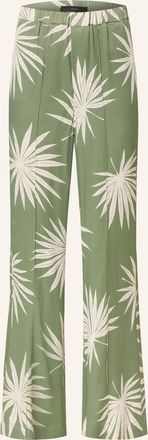 Oui Marlenehose Aus Satin gruen