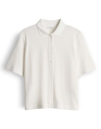OPUS Poloshirt Poloshirt mit dezenter Rippstruktur Lockerer Schnitt, Knopfleiste, Polokragen