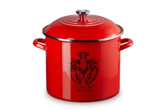 LE CREUSET Le Creuset Traditioneller Suppentopf aus Emaille auf Stahl, 20 l, Karmin