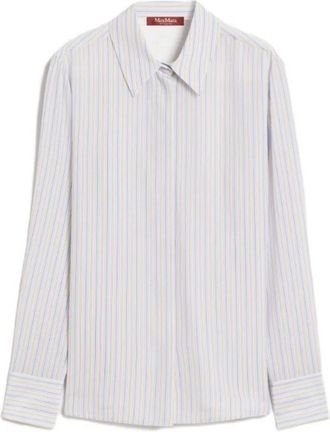 Max Mara Femme, Blouses et Chemises, Blanc, Taille: 40 FR camicie Seta