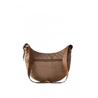 Borbonese Femme, Sacs, Beige, Taille: ONE Size Sac Hobo Demi-Lune
