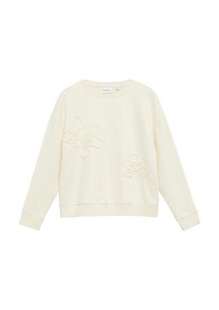 Comma Sweatshirt Sweatshirt Sweatshirt mit Blumenapplikation