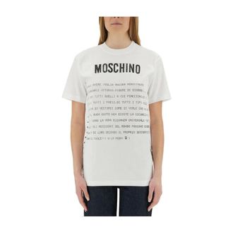 Moschino T-Shirt Mit Print - - Tops - Damen - Wei&szlig; - XS