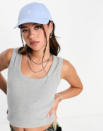 Polo Ralph Lauren Baseballkappe in Hellblau mit Markenlogo