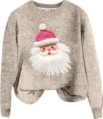 Generico Sweat de Noël pour femme, long drôle, imprimé 3d, pull en ...