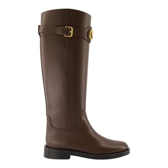 Valentino Garavani Bottes VLogo Signature - Femme - Chaussures - Brun - Taille: 41 EU