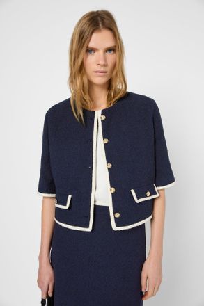 Gerard Darel Veste courte esprit tweed - RELINA - Marine