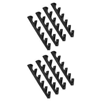 BESPORTBLE 8 St&uuml;ck Verstellbare R&uuml;ckenlehnenhalterung aus UV Best&auml;ndigem Kunststoff 5 Fach Verstellbarer Clip f&uuml;r Outdoor Lounge und Gartenliegest&uuml;hle Schwarzer 