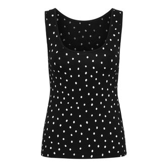 Kaffe Polka Dot Cami - - Tops - Damen - Schwarzk - XS