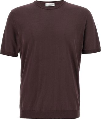Roberto Collina Homme, Tops, Violet, Taille: XL Pull L&eacute;ger en Coton