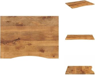 vidaXL Vidaxl - Schreibtischplatte mit Aussparung 110x80x2,5cm Massivholz Mango - Schreibtischplatte - Schreibtischplatten - Tischplatte - Ersatztischplatte