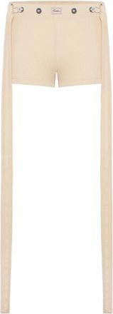 Jean Paul Gaultier Femme, Shorts, Beige, Taille: 38 FR Salopette en maille c&ocirc;tel&eacute;e