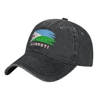 Generic Casquette De Baseball Denim Drapeau De Djibouti Unisexe Casquette Trucker Respirante Chapeau pour Soir&eacute;es Ext&eacute;rieur Femmes