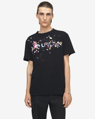 Alexander McQueen T-Shirt mit Confetti-Logo - Item 857144QTAEF0555