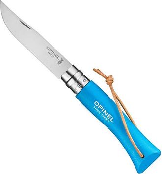 Opinel Opinel Couteau Baroudeur n° 7 VRI Bleu avec Lacet Cuir