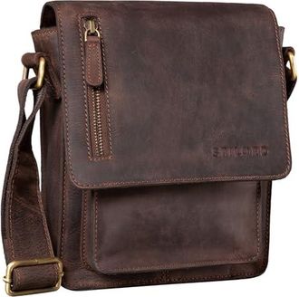 STILORD Finn Petite Sac a Bandouliere pour Hommes Vintage Sacoche Sac Messager Besace Sac Épaule Cuir de Buffle Véritable, Couleur:granada - marron