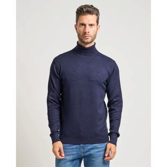 Yes-Zee YES Zee, Homme, Pulls, Bleu, Taille: XL Pull &agrave; col roul&eacute;