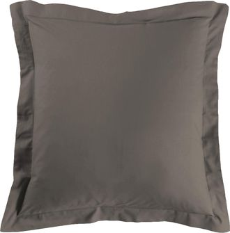 Douceur d'Int&eacute;rieur Kopfkissenbezug, flacher Volant, 63 x 63 cm, 100 % Baumwolle, 57 F&auml;den/cm&sup2;, sehr weich, Haselnuss