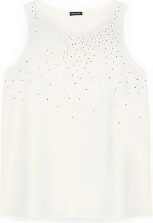 Fiorella Rubino Femme, Tops, Blanc, Taille: 44 FR Top avec appliqu&eacute;s lumineux