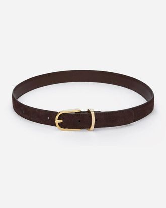 Arket G&uuml;rtel Aus Spaltvelours -Braun