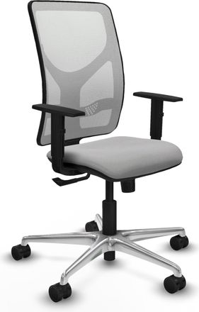 Piqueras y Crespo B&uuml;rostuhl mit 1D-Armlehnen, h&ouml;henverstellbare Lendenwirbelst&uuml;tze, ausgestattet mit 3 Positionen und Schneideschaum, mit Rollen von 65 mm, Nylon, Wei&szlig;/