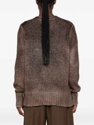 Avant Toi Gradient Ribbed Knit Sweater - Brown