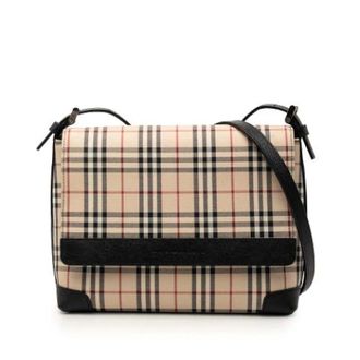 Burberry Sac bandouli&egrave;re en toile Pre-owned - Femme - Pre-owned - Beige - Taille: ONE Size