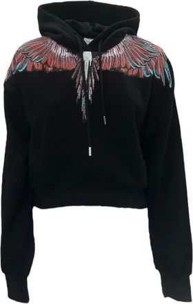 Marcelo Burlon Femme, Sweatshirts et sweats &agrave; capuche, Noir, Taille: 42 FR SweaT-shirts &agrave; capuche