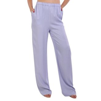 Emporio Armani Armure Viskose Hose mit elastischem Bund - - Trousers - Damen - Lila - L
