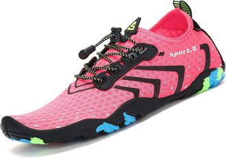 Saguaro Unisex Strandschuhe Schnell Trocknend rutschfest Frauen Wasserschuhe Dicker Sohle Atmungsaktive Schwimmschuhe für Männer Water Shoes, Neu Pink 39
