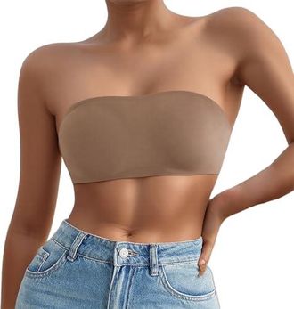 Generic Soutien Gorge Invisible Soutien Gorge sans Armature Brassiere Femme sans Armature De Classique Couvrance Totale Seamless Soutien Doux Tailles R&eacute;guli&egrave;r