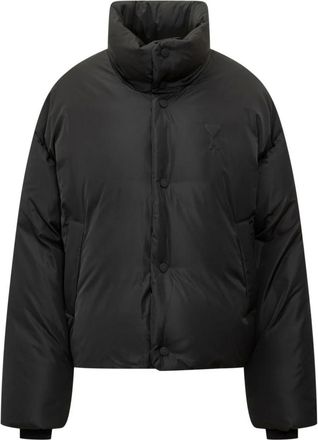 Ami Homme, Vestes, Noir, Taille: S De Coeur Down Jacket