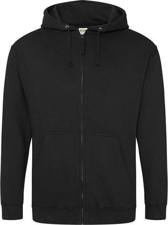 Awdis Just Hoods JH050 Unisex Kapuzenpullover mit Rei&szlig;verschluss - Dunkelschwarz - 5XL