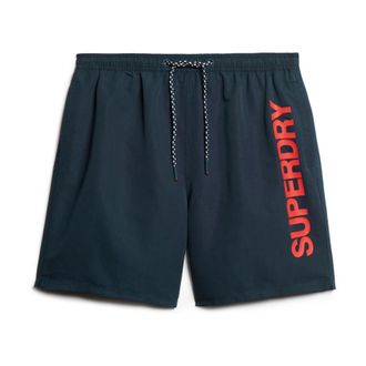 Superdry Grafische Badehosen in Blauem Polyester - - Swimwear - Herren - Blau - M