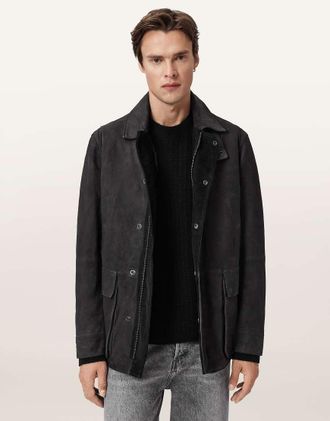 AllSaints Bolton - Manteau - Noir d&eacute;lav&eacute;