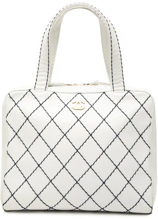 Chanel Crossbody Bags - CC Wild Stitch Handbag - Gr. unisize - in Wei&szlig; - f&uuml;r Damen