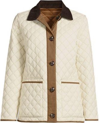 Lands End Wende-Steppjacke, Damen, Größe:48-50 regular, Beige, Nylon, by Lands End