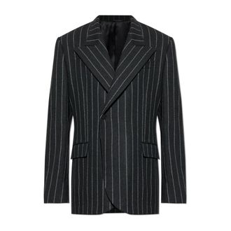 Dolce & Gabbana Pinstripe Muster Blazer - - Jackets - Herren - Schwarzk - L