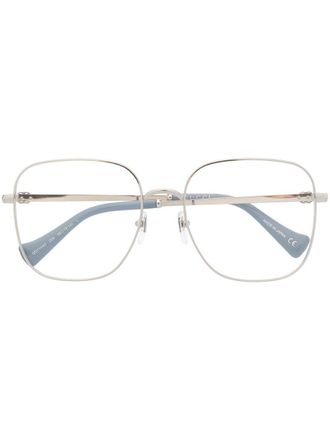 Gucci lunettes de vue m&eacute;tallique &agrave; monture oversize - Argent