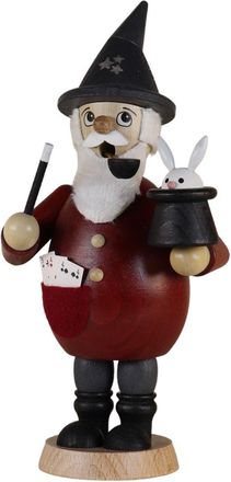 Rudolphs Schatzkiste Kunsthandwerk Ullrich R&auml;uchermann Zauberer mit Zylinder und Hase BxH 9x17,5cm NEU R&auml;ucherm&auml;nnchen,R&auml;uchermann,R&auml;ucherfigur,Raucher,Rauchmann,R&auml;ucherm&auml;