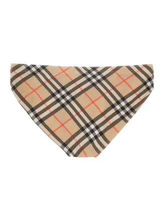 Burberry Mens Beige Speedo With Check Motif Polyamide Beachwear Sea Clothing