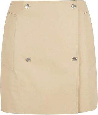 Burberry Femme, Jupes, Beige, Taille: 34 FR Mini-jupe trench en gabardine contrecoll&eacute;e