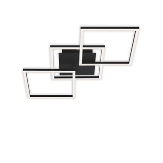 Briloner Leuchten - LED Deckenleuchte drehbar, Deckenlampe dimmbar, 36 Watt, 2.600 Lumen, 3.000 Kelvin, schwarz, 763x368x73mm (LxBxH), 3217-015
