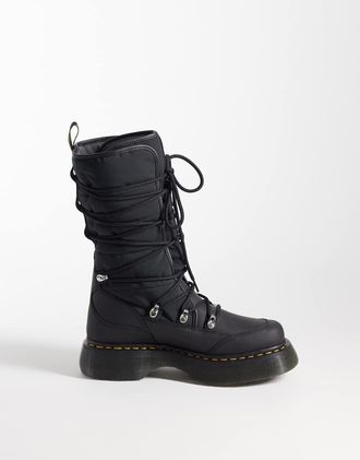 Dr. Martens Dr. Martens - Buzz - Puffer-Stiefel in Schwarz mit hohem Schaft