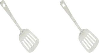Ibili Pfannenwender 33 cm aus Edelstahl, Silber, 33 x 5 x 2 cm (Packung mit 2)