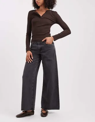 Levi's jean large baggy en denim noir d&eacute;lav&eacute;