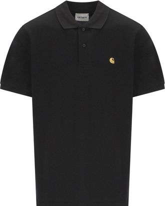 Carhartt Work in Progress POLO PIQUE S/S CHASE NOIR CARHARTT WIP