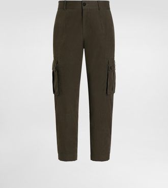 Dolce & Gabbana Waxed Faille Trousers - Mann Hosen Und Shorts Brown Stoff 50