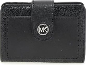Michael Kors SM Tab Compact Pckt WLLT, Hand Bag Women, Noir, Taille Unique